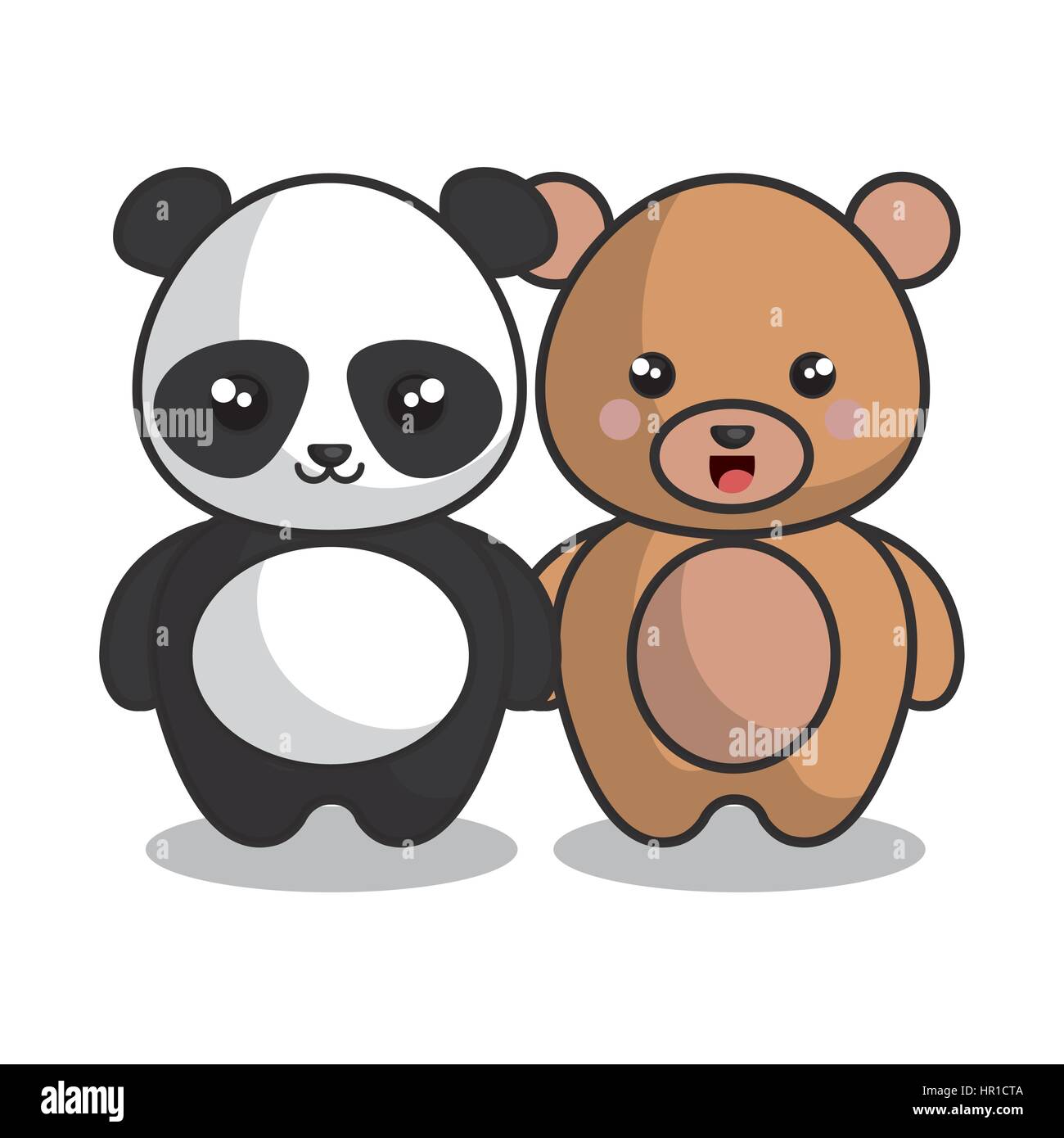 cute animals kawaii style Stock Vector Image & Art - Alamy