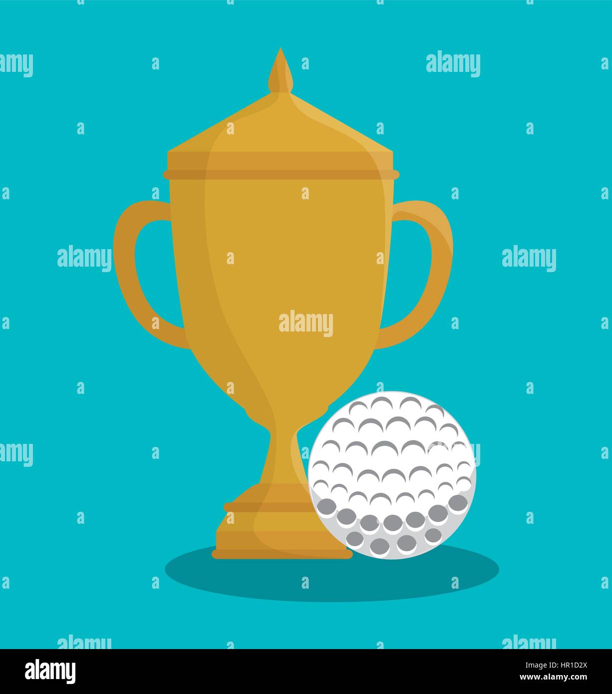 golf sport trophy emblem icon Stock Vector Image & Art - Alamy
