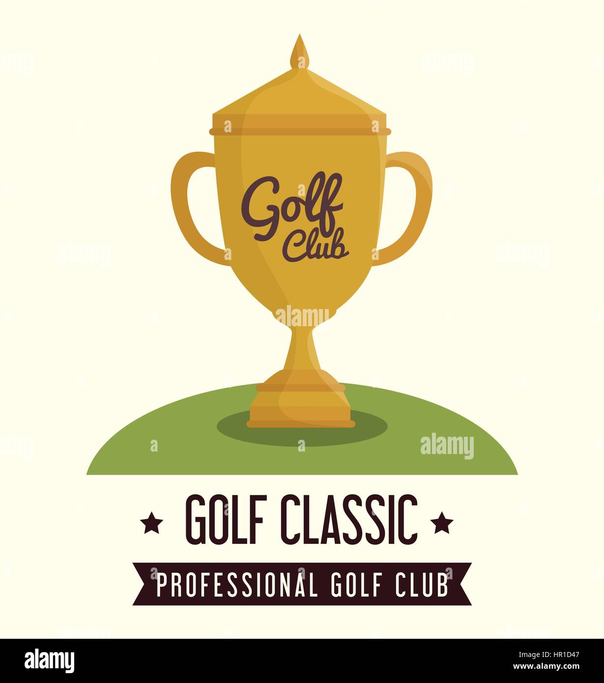 golf sport trophy emblem icon Stock Vector Image & Art - Alamy