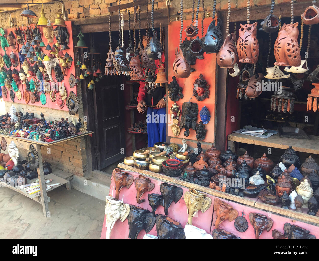 Street shop in Bhaktapur, Place of devotees. Also known as Bhadgaon or ...