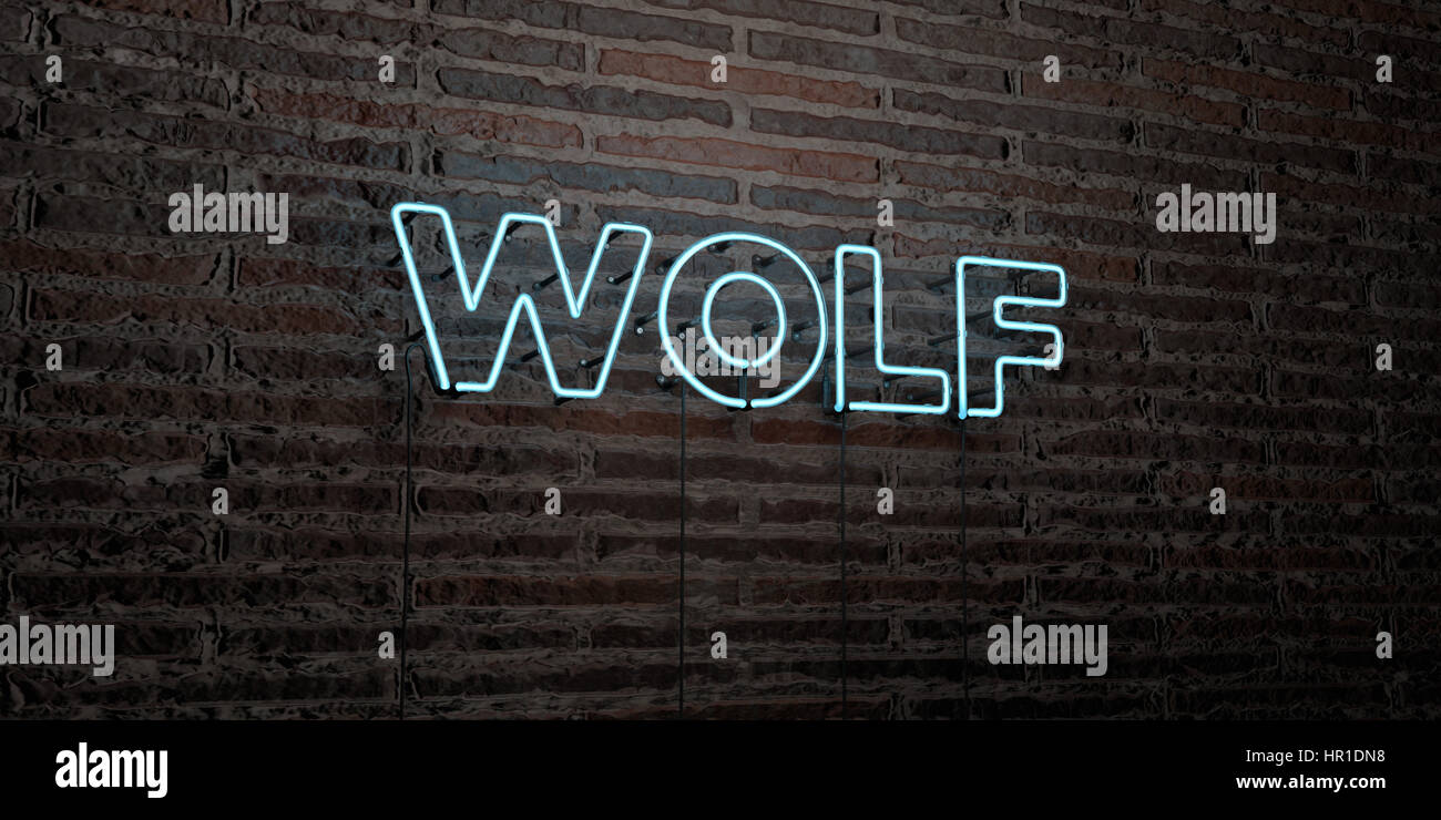 Neon wolf sign glowing hi-res stock photography and images - Alamy