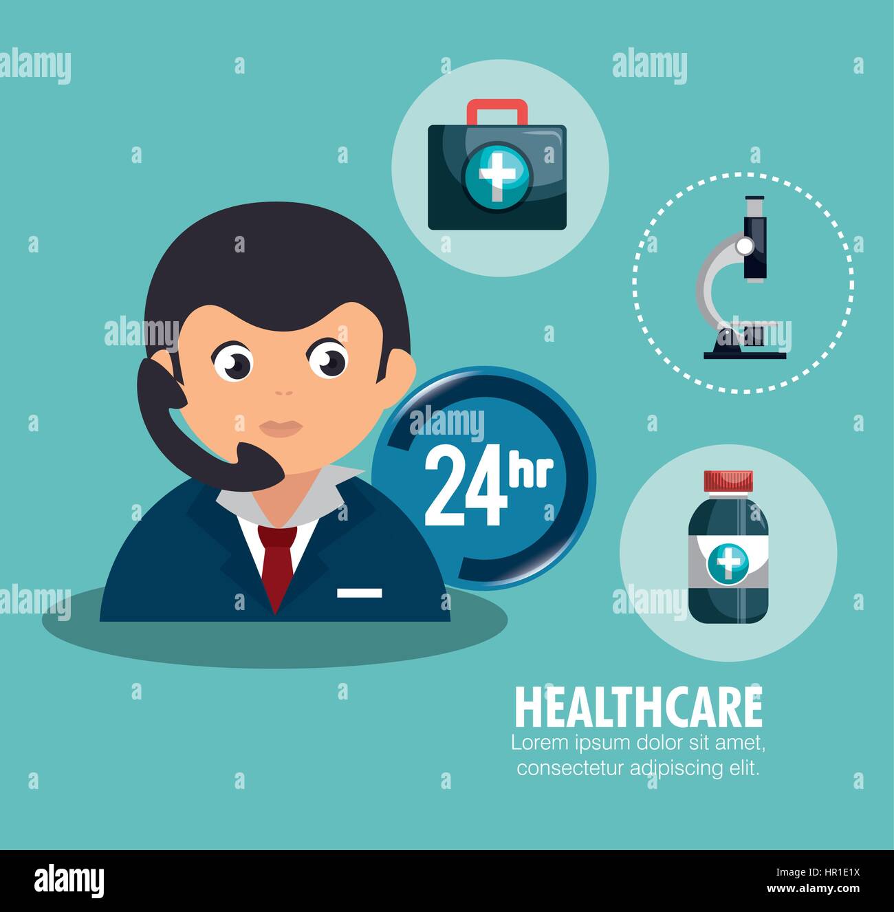 Healthcare agent Stock Vector Images - Alamy