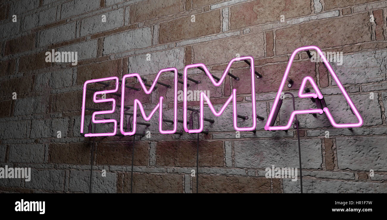 Emma fluorescent neon tube sign hi-res stock photography and images - Alamy
