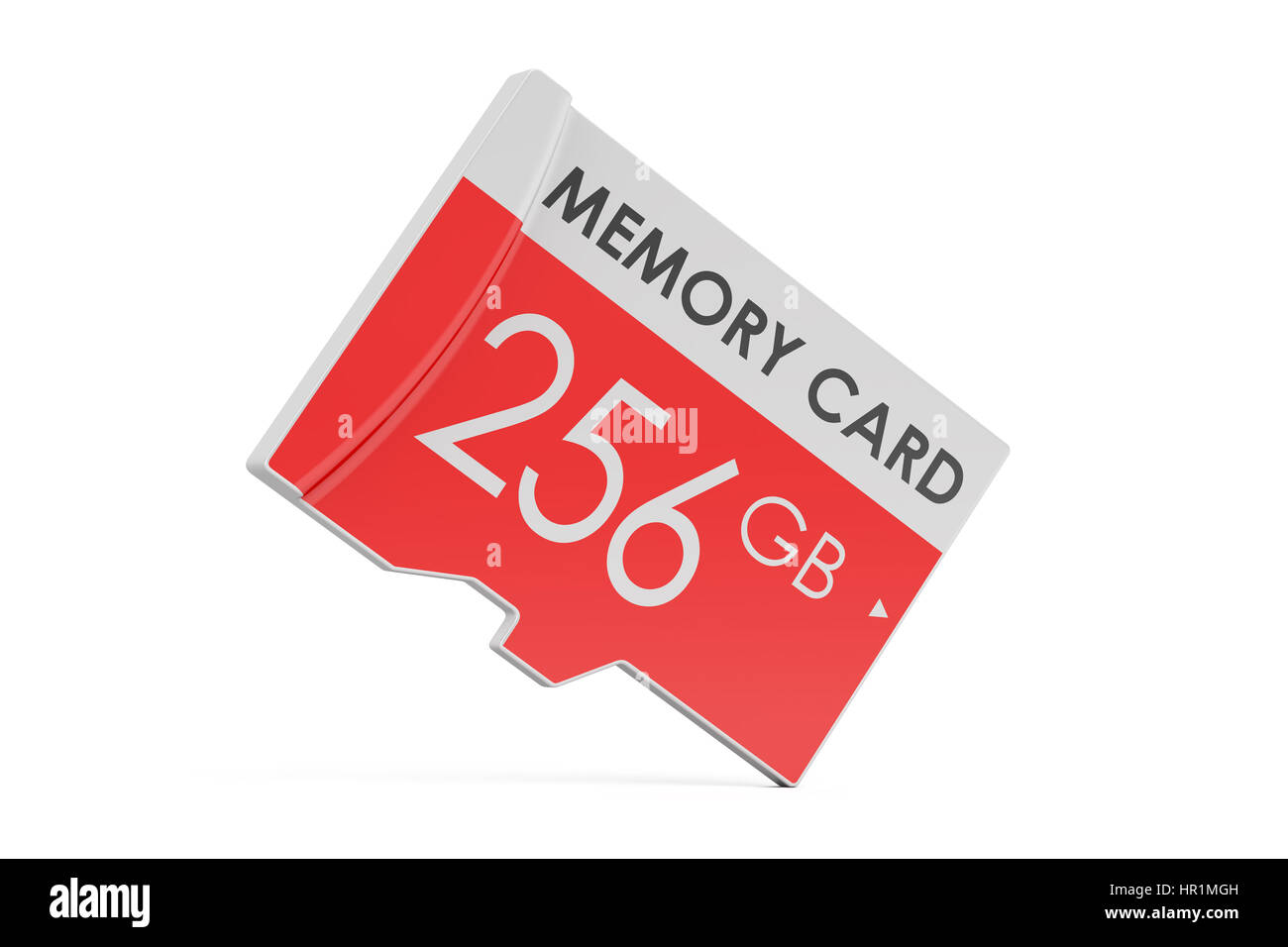 memory card 256 GB, 3D rendering isolated on white background Stock ...