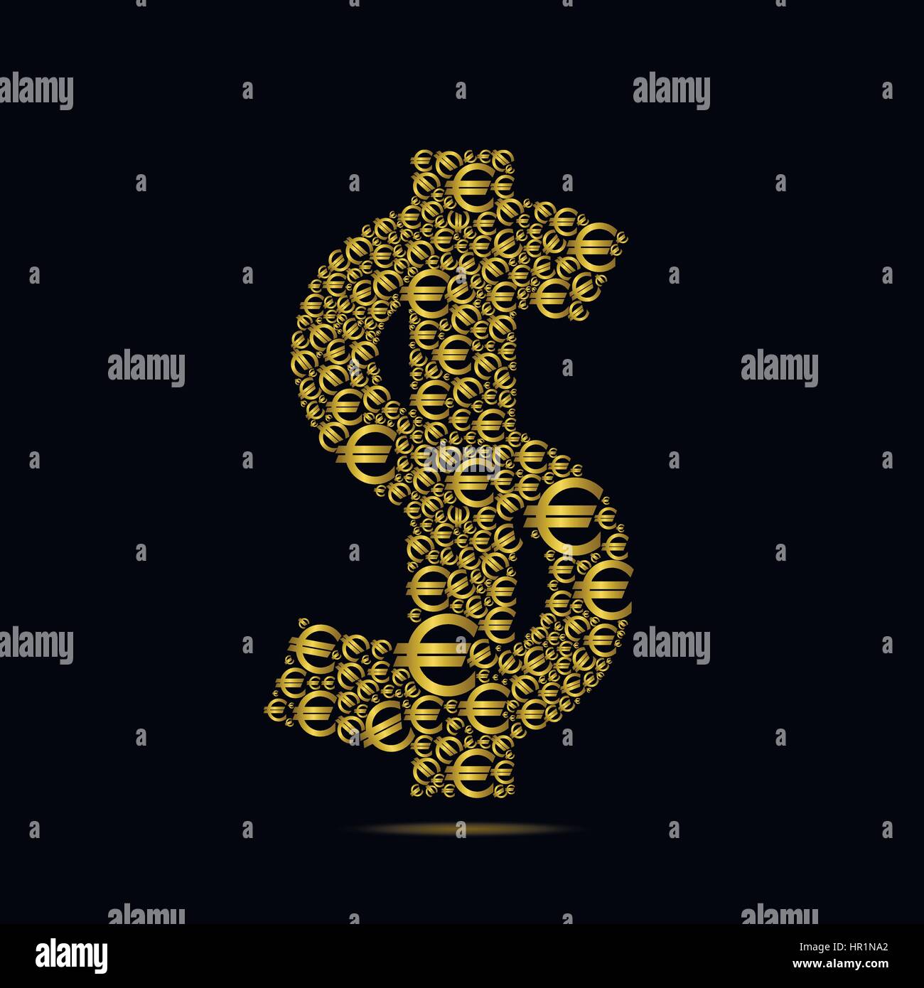 Currency exchange concept american dollar Stock Vector Images - Alamy