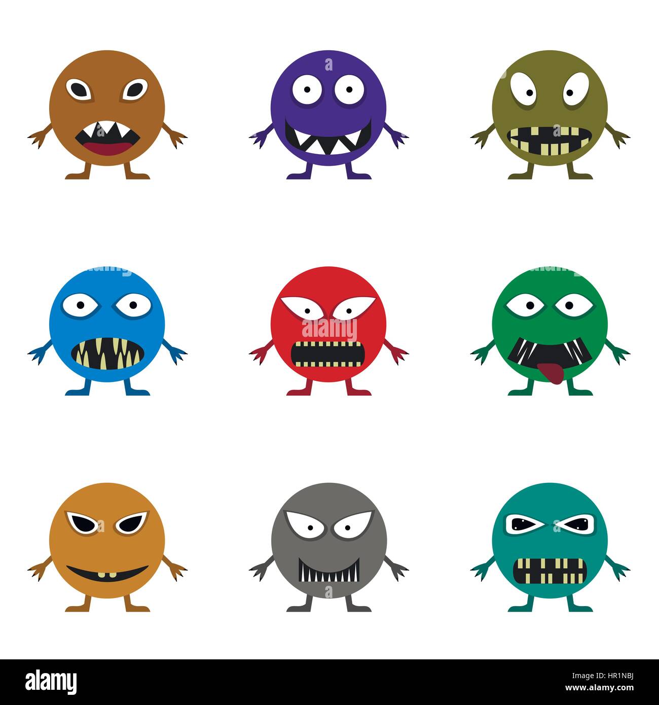 Cute monster set Stock Vector Image & Art - Alamy