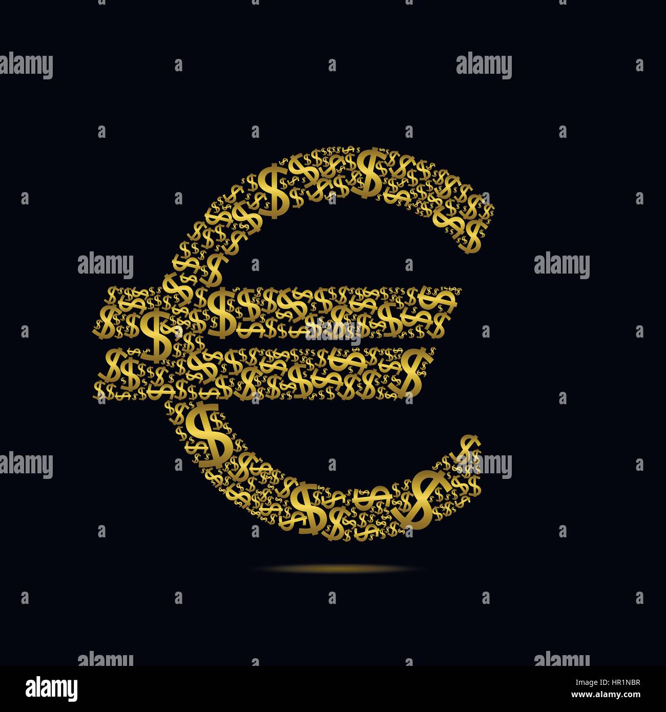 Golden euro sign Stock Vector Image & Art - Alamy