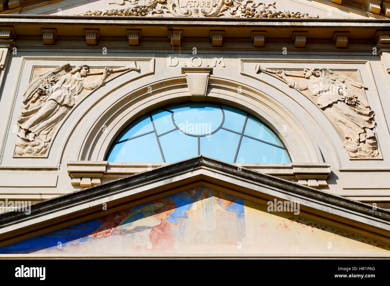 in italy antique historical medieval decoration wall and window Stock ...