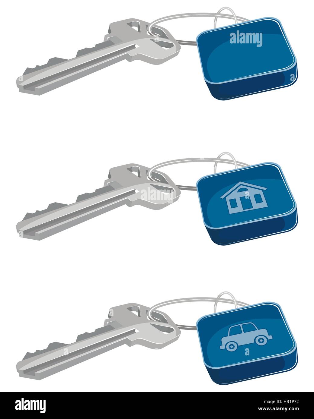 Vector illustration of a three keys set Stock Vector Image & Art - Alamy