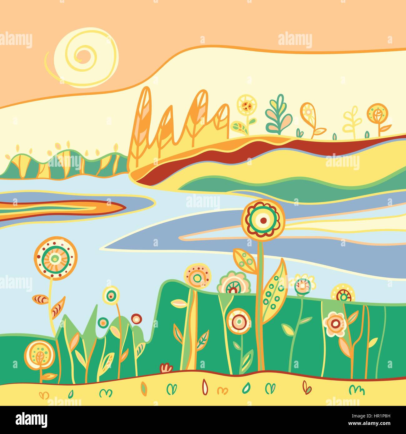 Petal water Stock Vector Images - Alamy