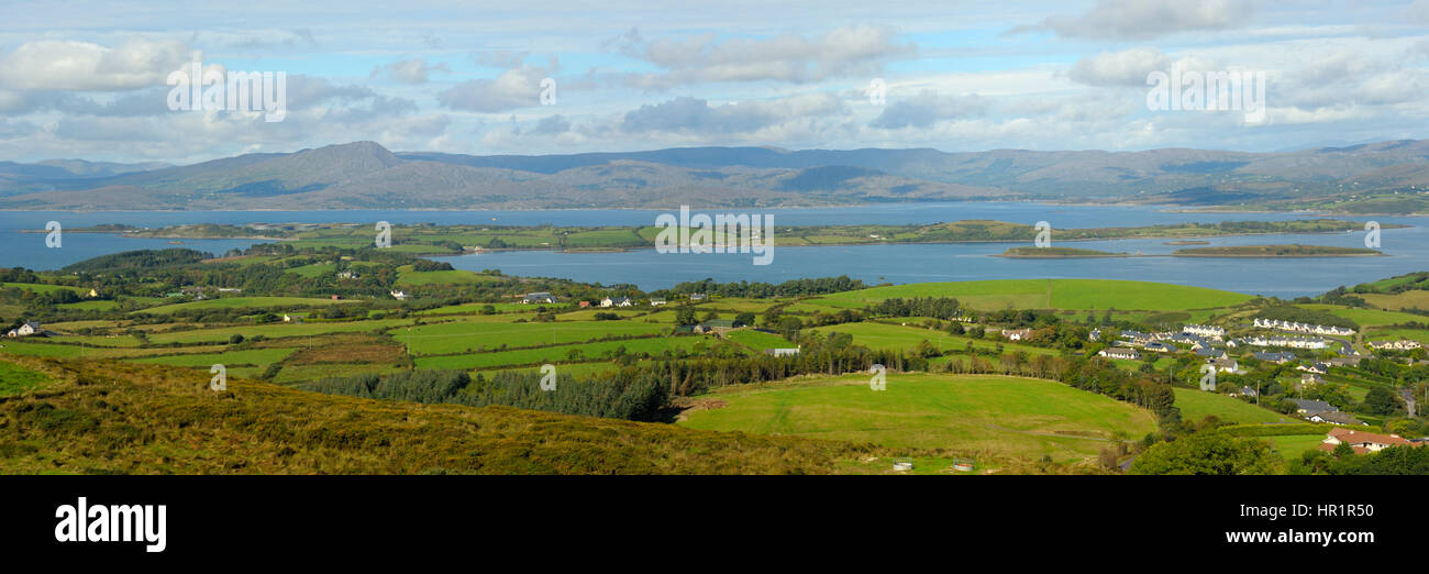 Whiddy Island in Bantry Bay from above Bantry Stock Photo - Alamy