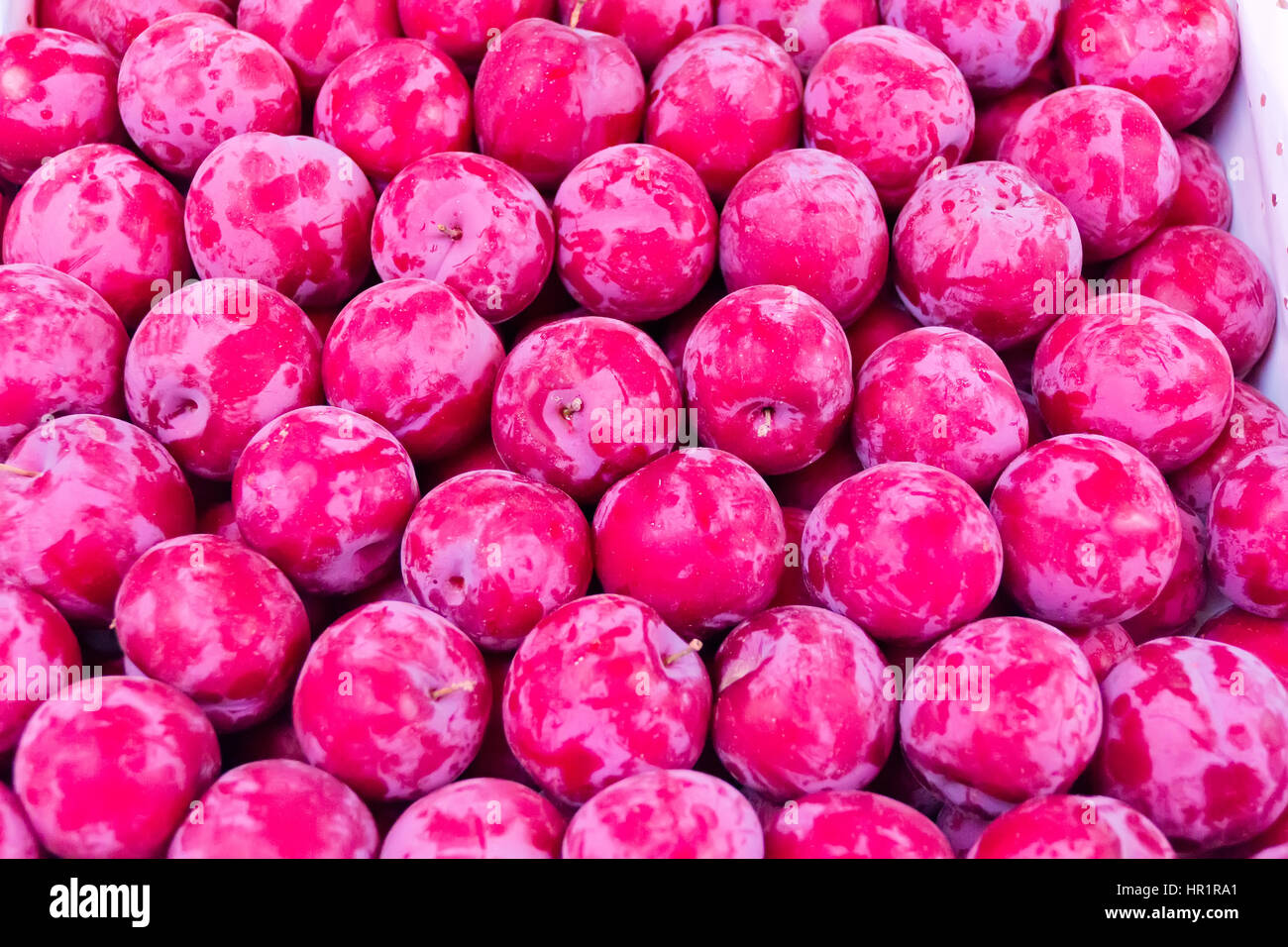 Photo of the background fresh red plum Stock Photo - Alamy