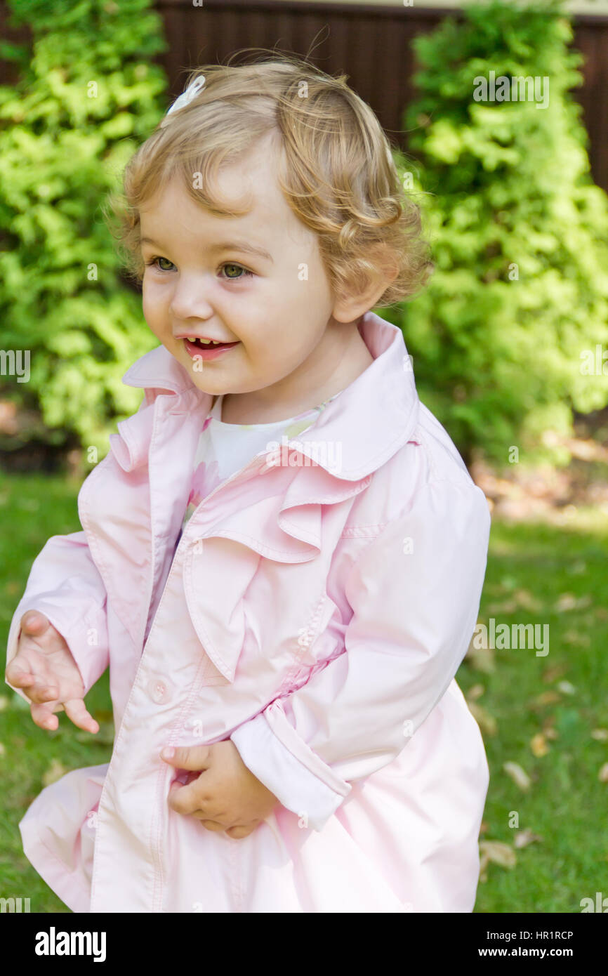 Photo of beautiful cute smiling infant girl Stock Photo - Alamy
