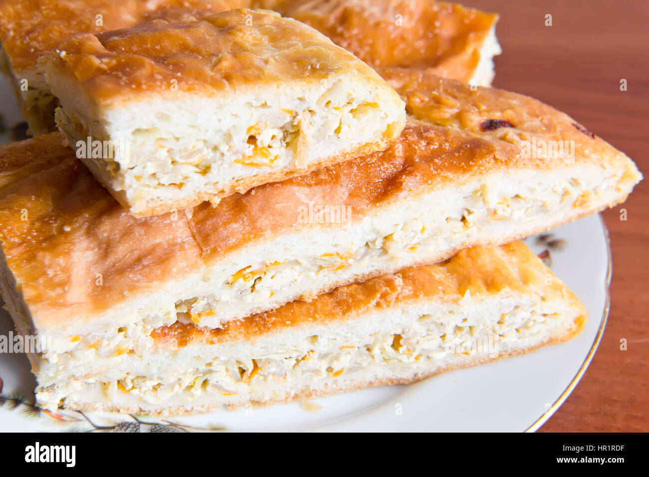 Photo of Russian Traditional handmade ruddy pie Stock Photo - Alamy
