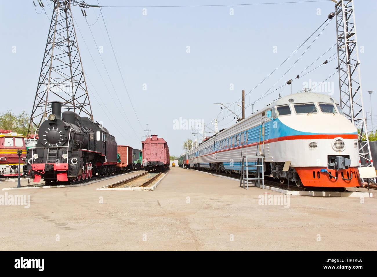 Photo of Russian rail road locomotive in Samara Stock Photo - Alamy