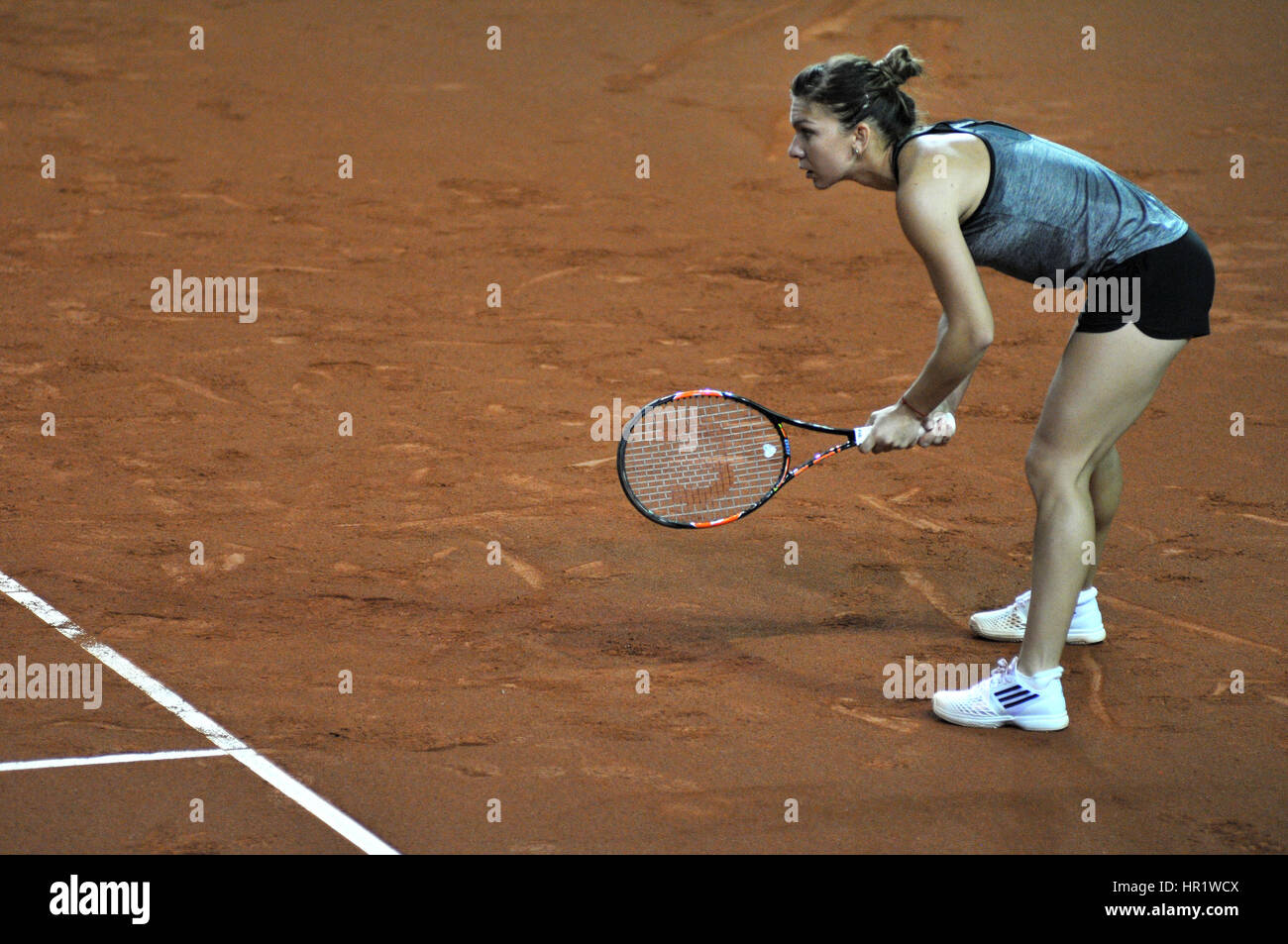 CLUJ-NAPOCA, ROMANIA - APRIL 15, 2016: Romanian tennis player Simona ...