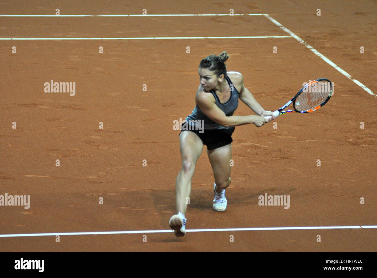 CLUJ-NAPOCA, ROMANIA - APRIL 15, 2016: Romanian tennis player Simona ...