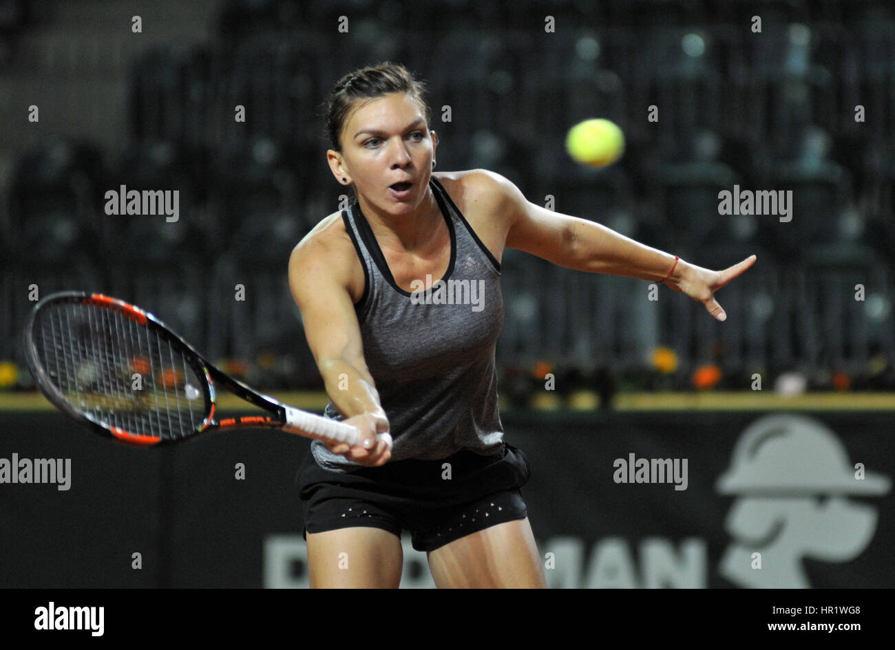 CLUJ-NAPOCA, ROMANIA - APRIL 15, 2016: Romanian tennis player Simona ...