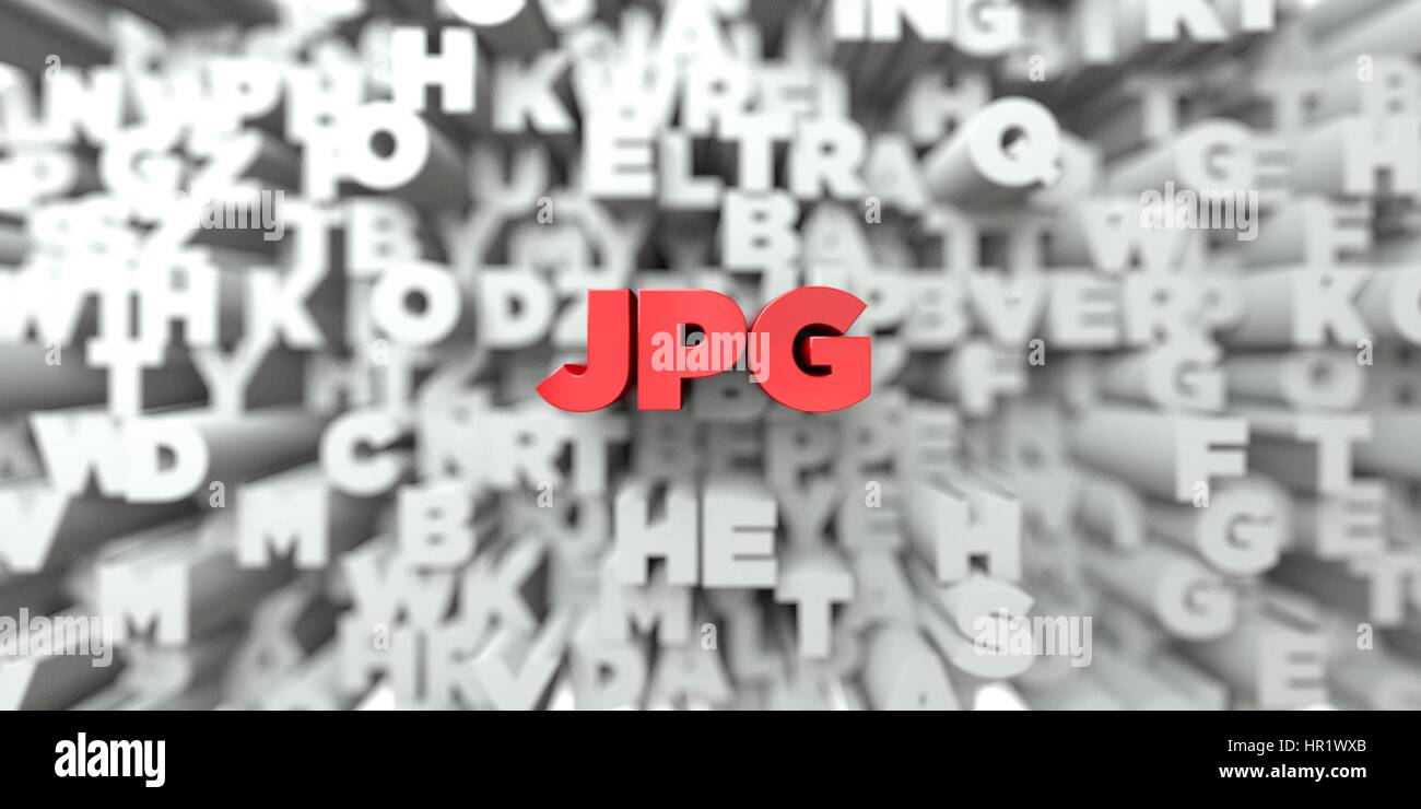 JPG - Red text on typography background - 3D rendered royalty free ...