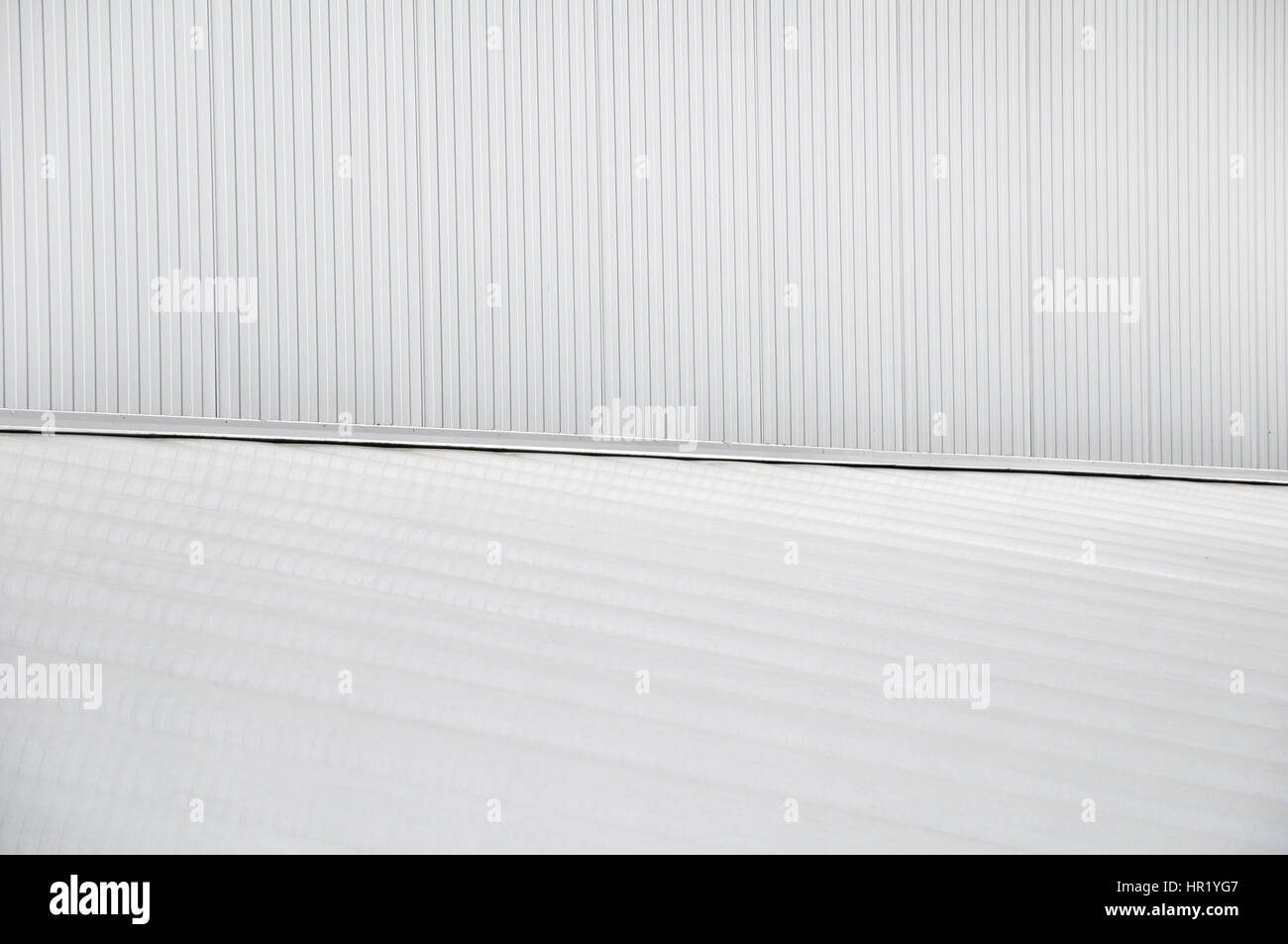 Sheet metal, corrugated wall building Stock Photo - Alamy