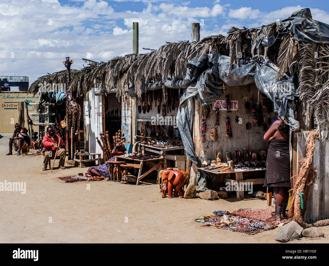 Himba souvenir shop in Walvis Bay, Namibia Stock Photo - Alamy