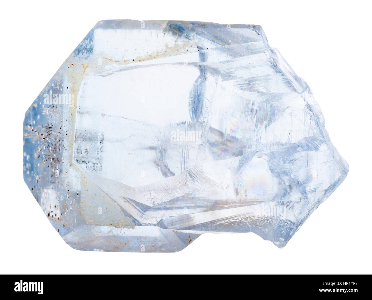 macro shooting of geological collection mineral - crystal of celestine ...