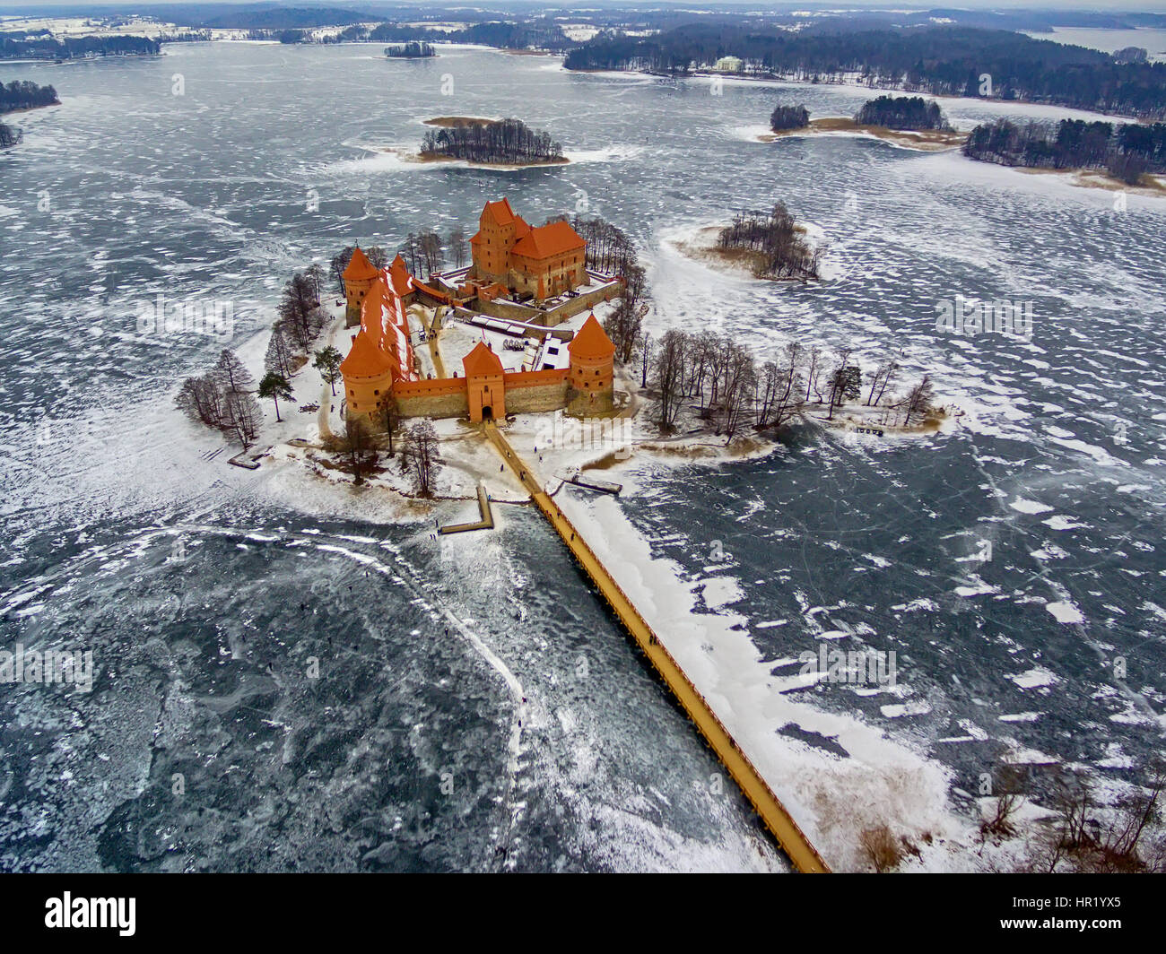 Trakai island castle in winter hi-res stock photography and images - Alamy
