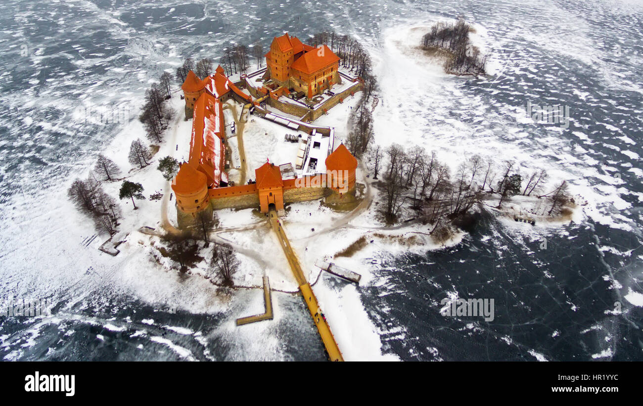 Trakai island castle in winter hi-res stock photography and images - Alamy