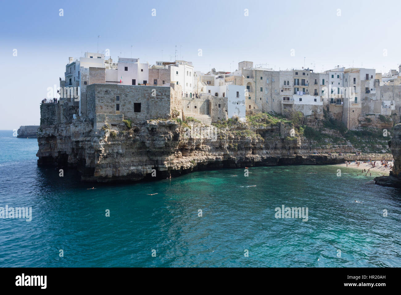 Polignano a mare view, Apulia, Italy. Italian panorama. Cliffs on ...