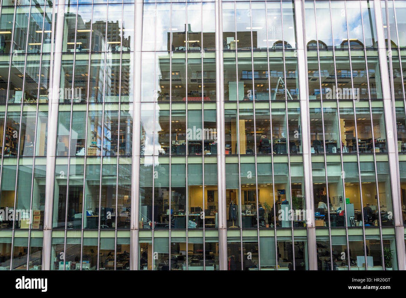 Corporate business buildings in the Square Mile, City of London ...