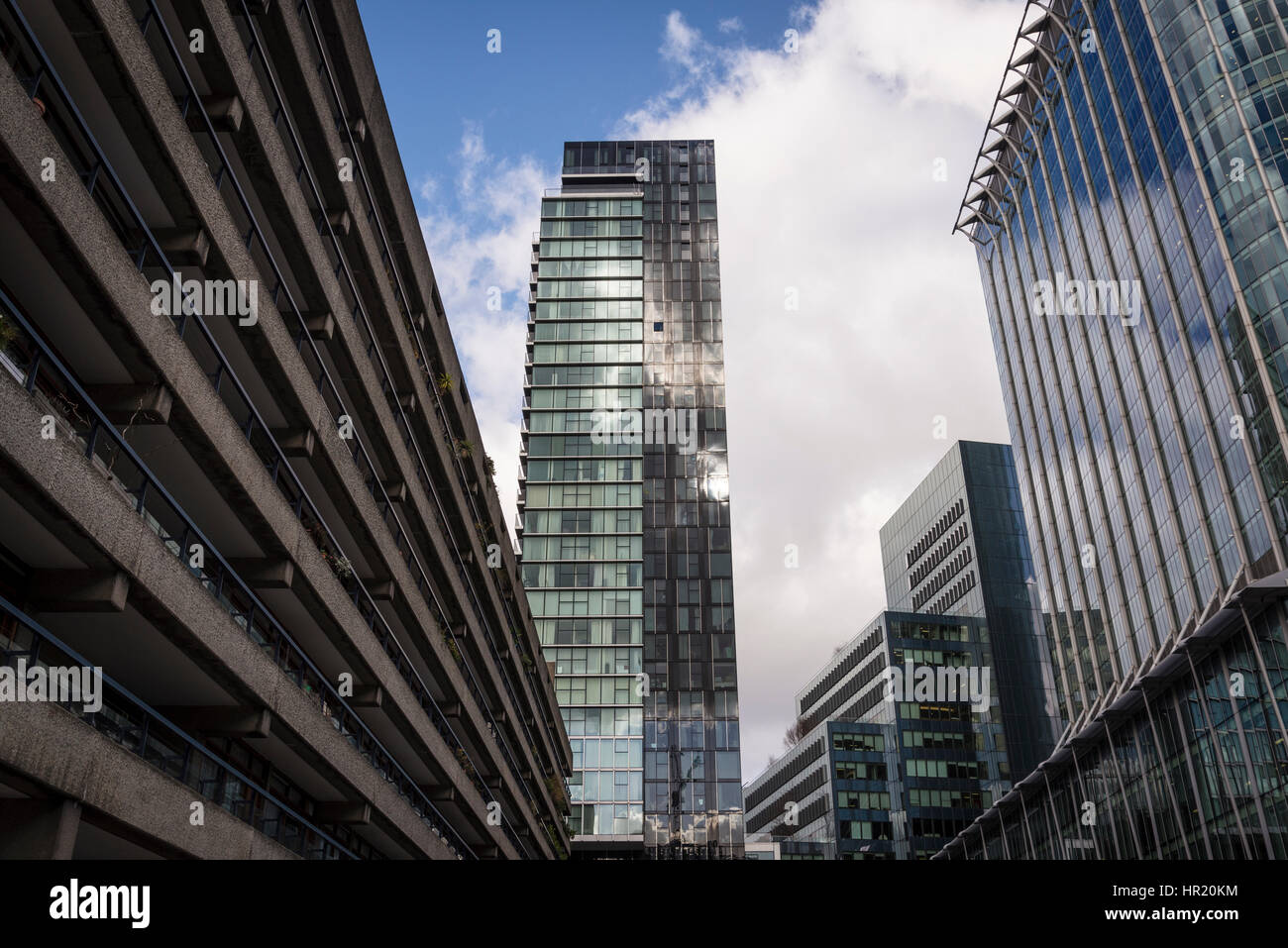 Corporate business buildings in the Square Mile, City of London ...