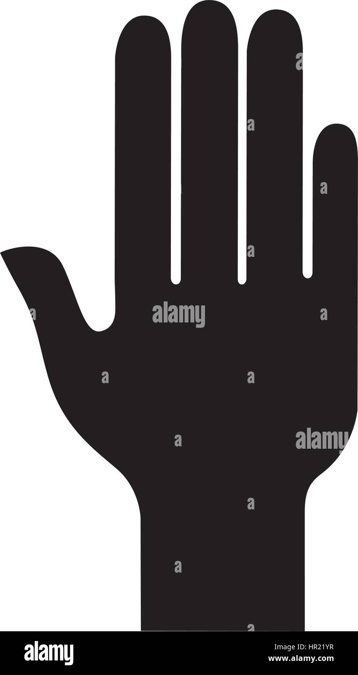 hand human silhouette icon Stock Vector Image & Art - Alamy