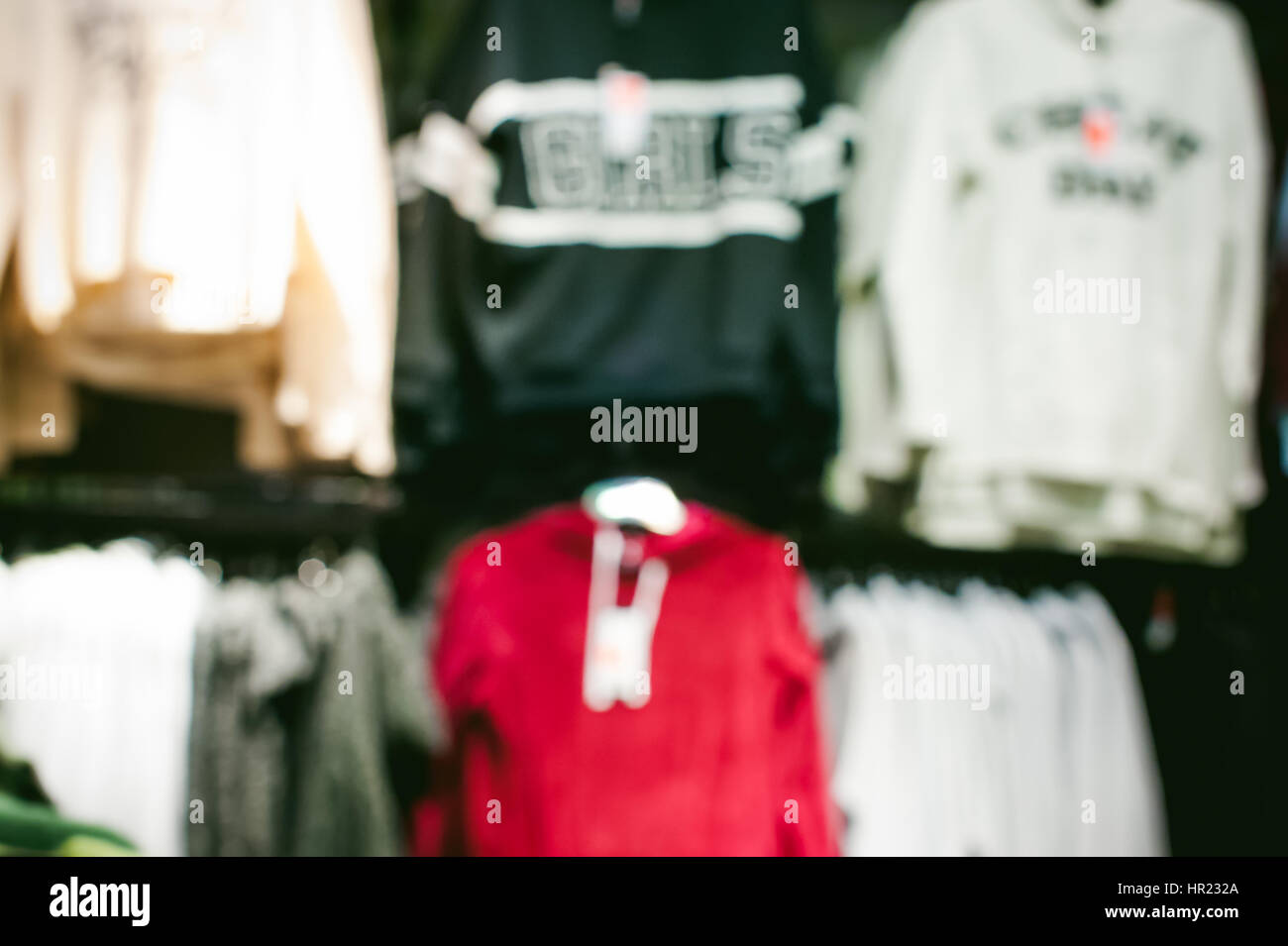 abstract background Clothes on display Stock Photo - Alamy