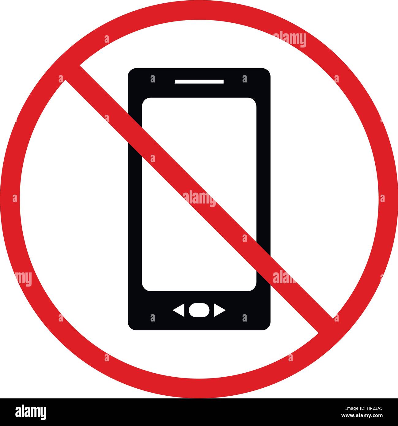no phone icon illustrated on a white background in vector Stock Vector ...