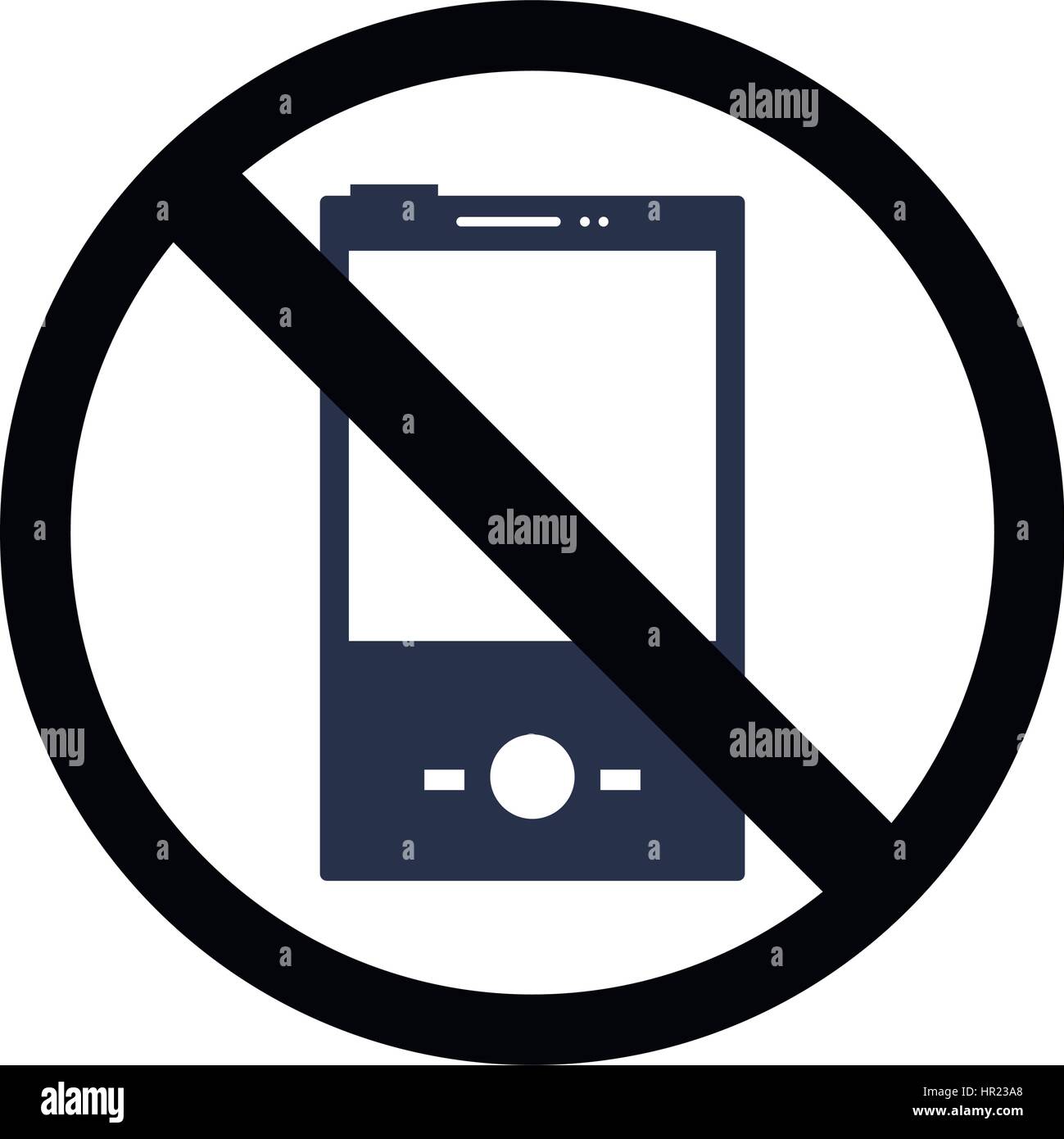 no phone icon illustrated on a white background in vector Stock Vector ...