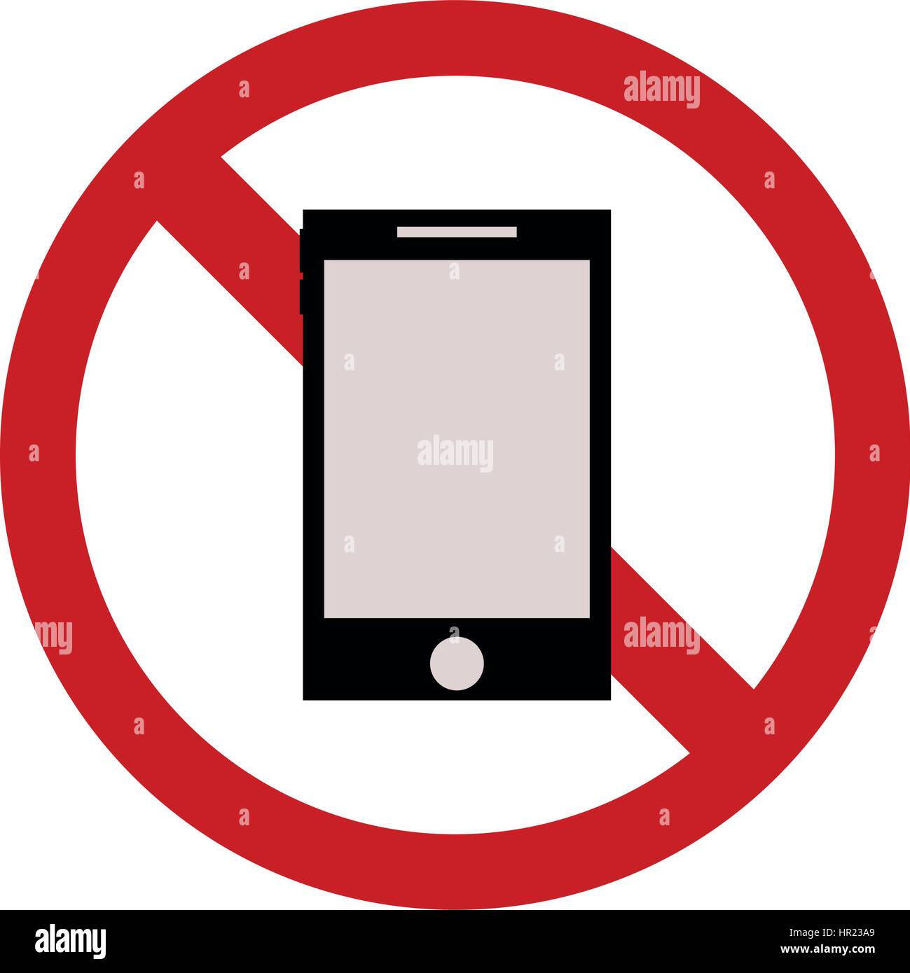 no phone icon illustrated on a white background in vector Stock Vector ...