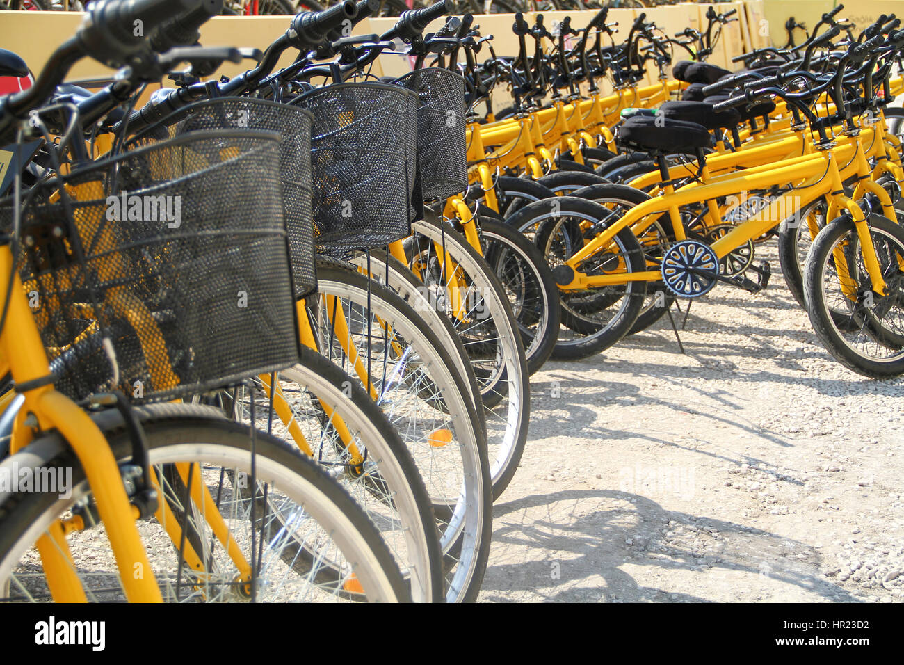 Wheel detail of a group of bikes Stock Photo - Alamy