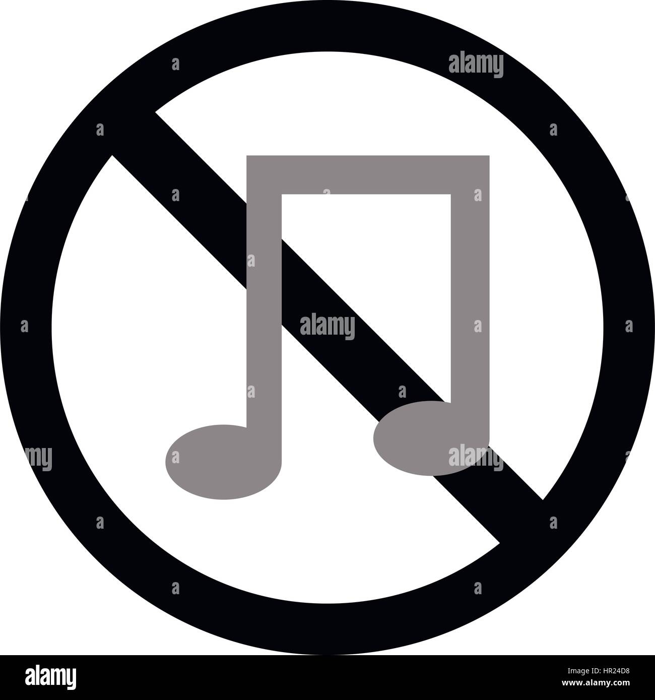 no music icon illustrated on a white background in vector Stock Vector ...