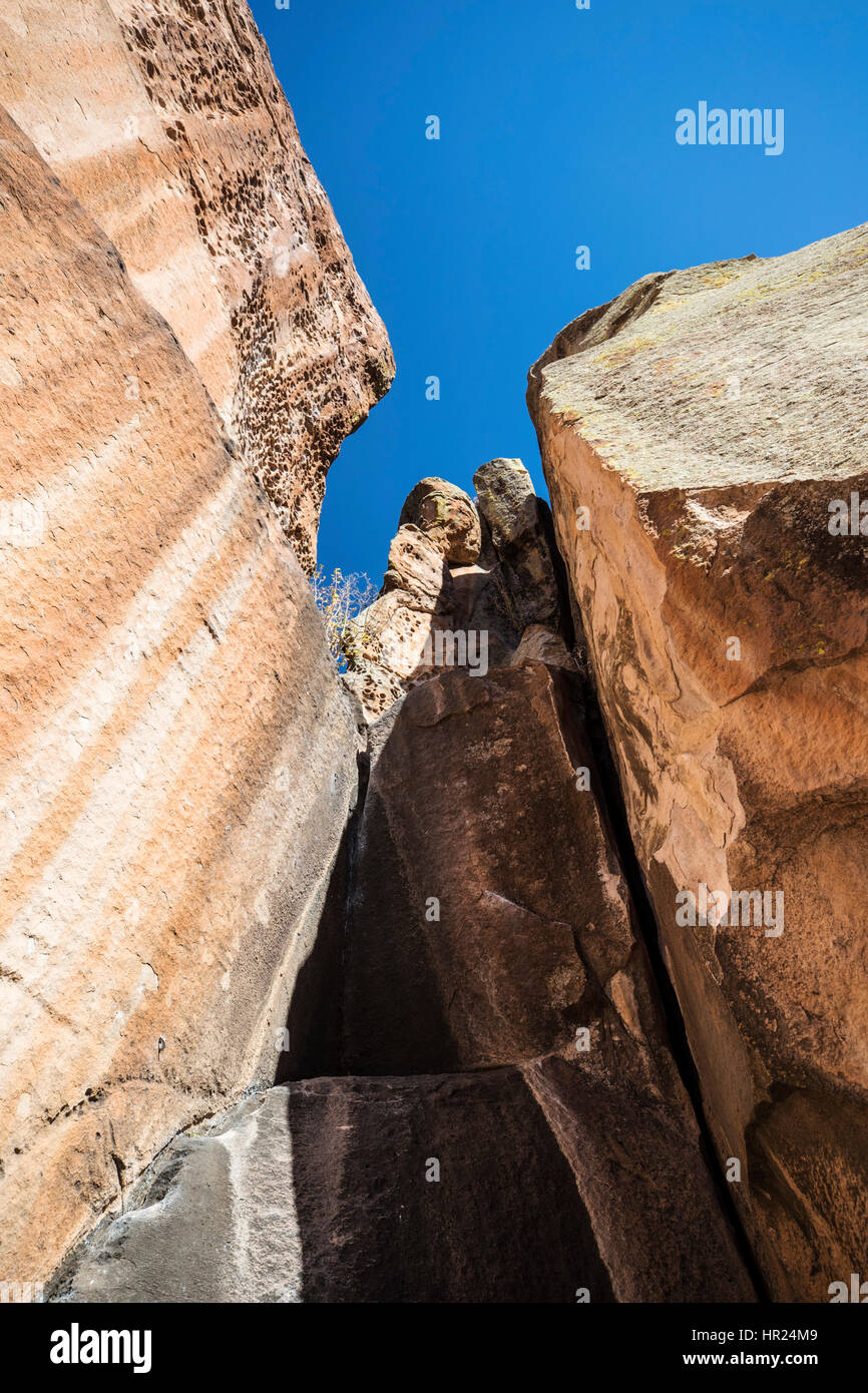 Rock walls popular with climbers; Penitente Canyon; Colorado; USA Stock ...