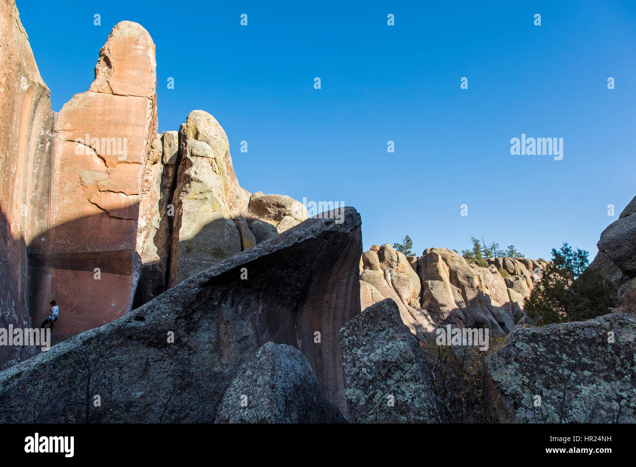 Desert canyon climb up rock hi-res stock photography and images - Alamy