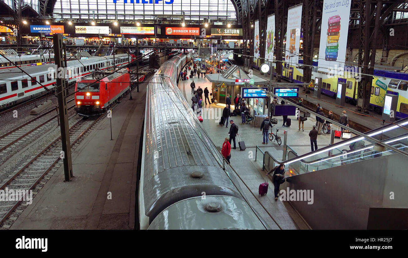 Berlin, Germany - October, 9, 2016: Railway station terminal in Berlin ...