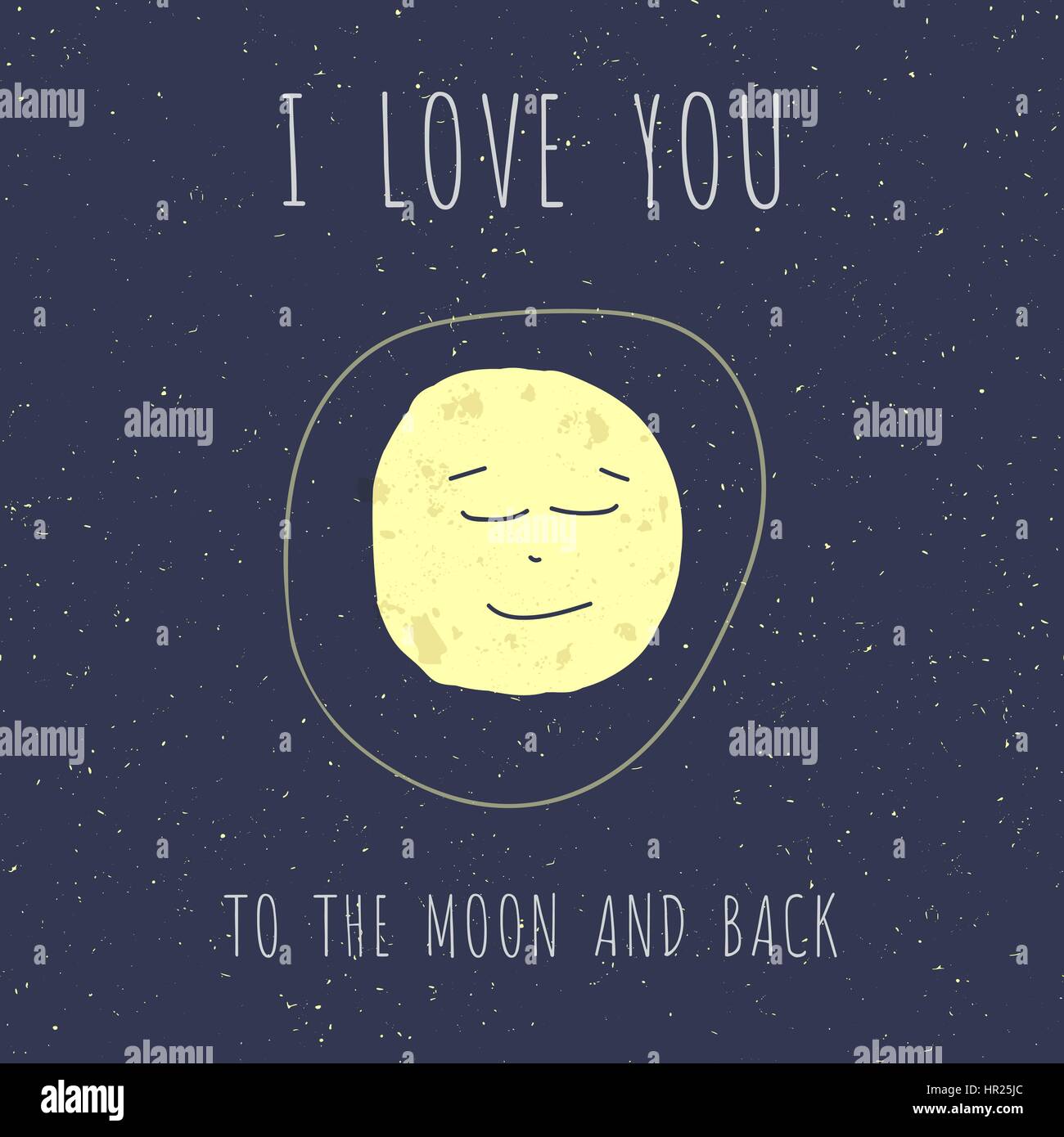 I love you to the moon and back Stock Vector Images - Alamy