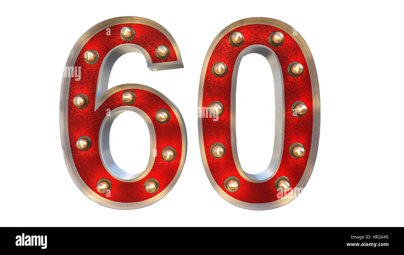 3d number 60 hi-res stock photography and images - Alamy