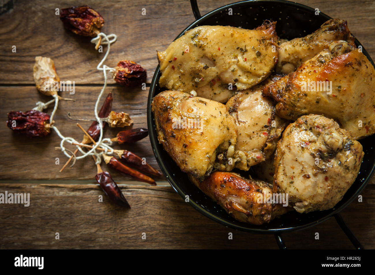 Chicken with chili oil Stock Photo - Alamy