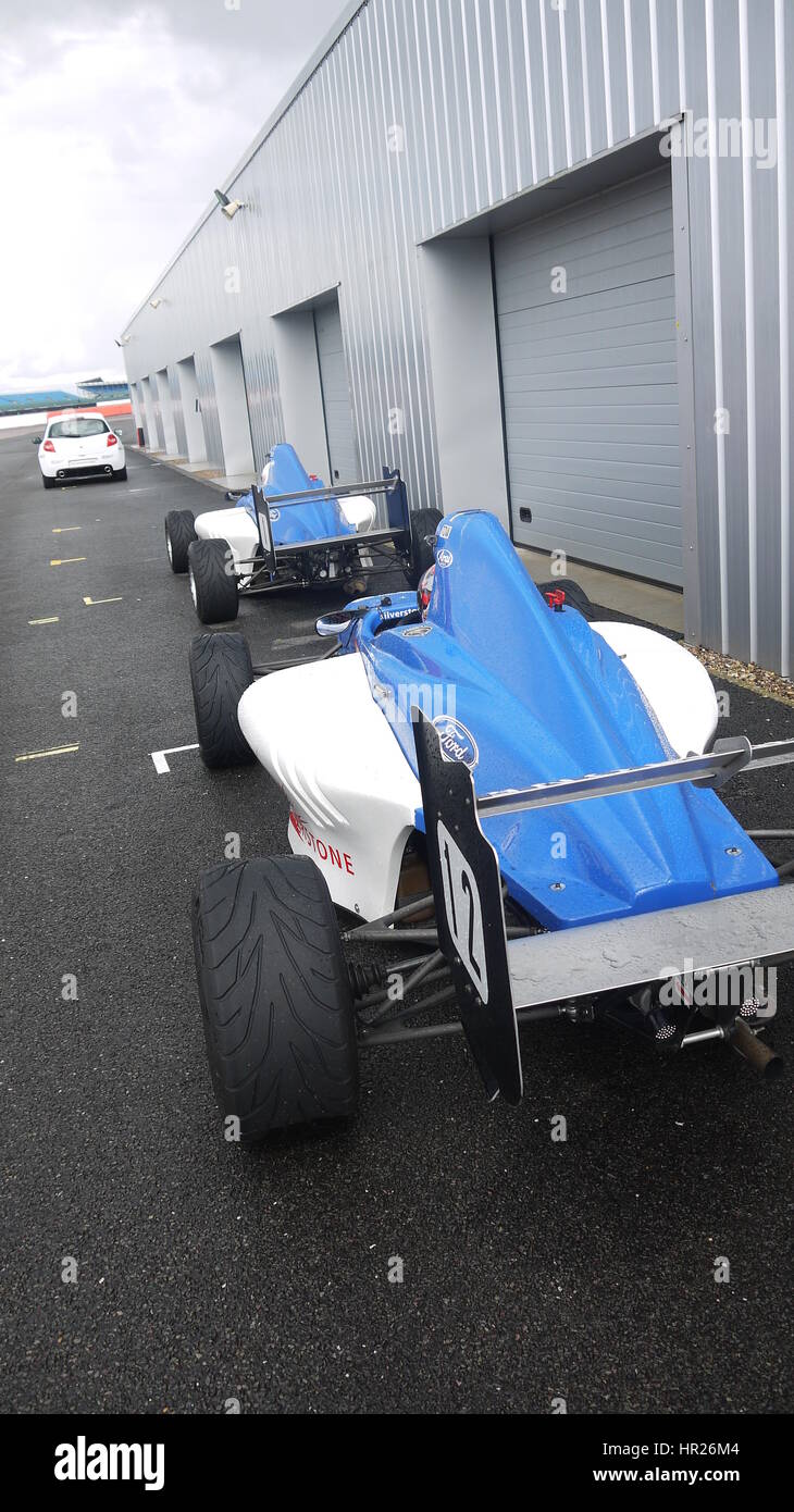 Silverstone Formula Ford Track Day Rain Stock Photo - Alamy
