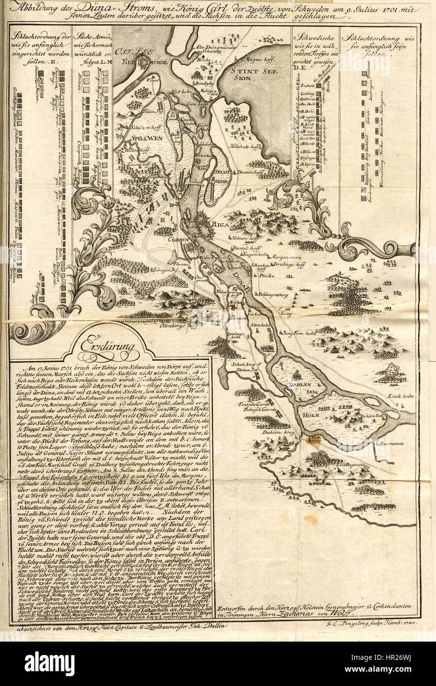 The *Plan of the Spilve Battle* from July 9, 1701, provides a detailed ...