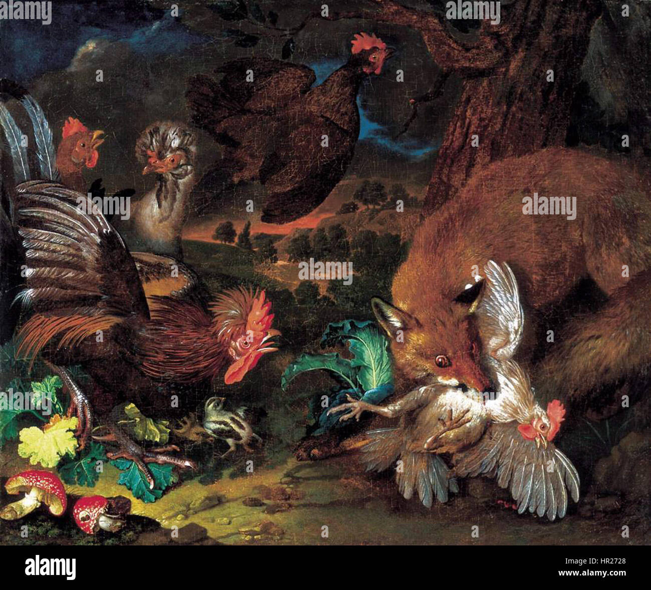 Philipp Ferdinand de Hamilton - Fox in the Courtyard - WGA11201 Stock ...