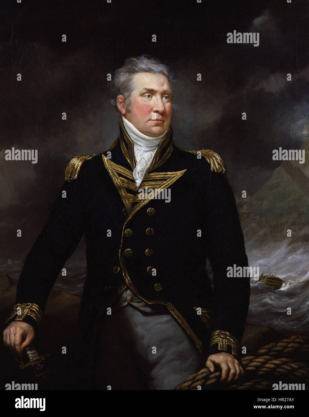Edward Pellew, 1st Viscount Exmouth by James Northcote Stock Photo - Alamy