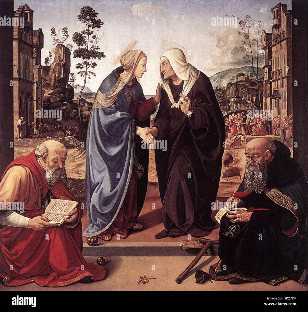 Piero di Cosimo’s ‘Visitazione’ (The Visitation) depicts the biblical ...