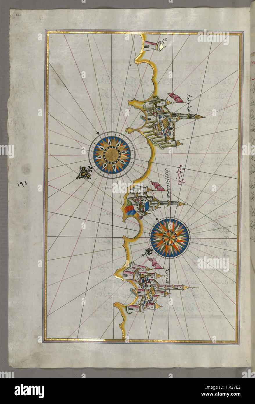Piri Reis - Map of the Italian Coast Around Monopoli, South of Bari ...